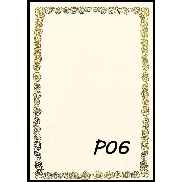 Kertas Sijil / Certificate Paper with Gold Border (10's) | Shopee ...