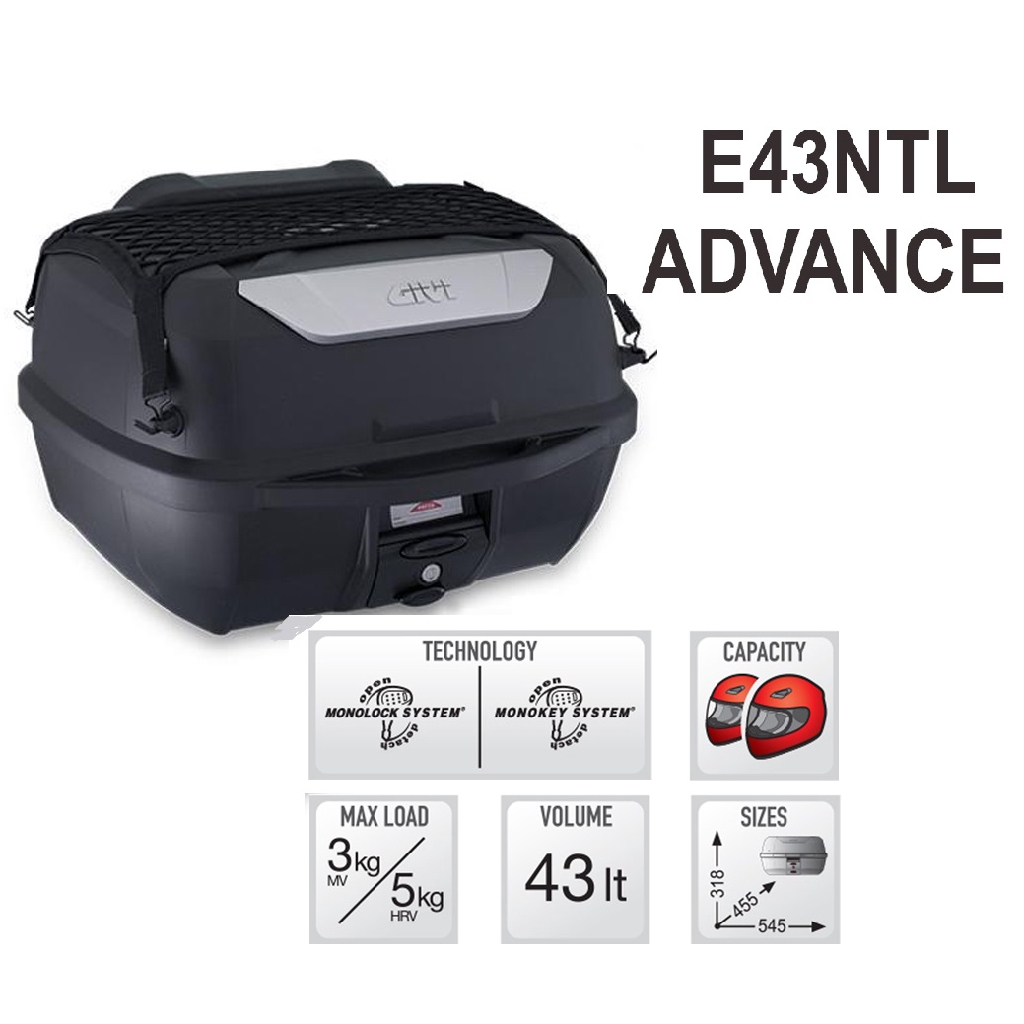 Givi Box E43NTL-ADV Advance Box 43L Kotak Givi Besar 43L | Shopee ...