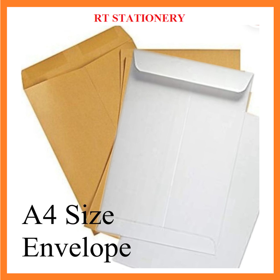 A4 9" x 12 3/4" White / Brown Envelope without Window 1 pcs | Shopee ...