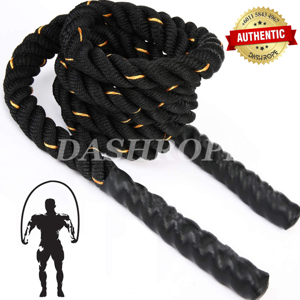 DASH ROPE 50mm Thick Heavy Jump Ropes Muscle Fitness Weighted Skipping ...