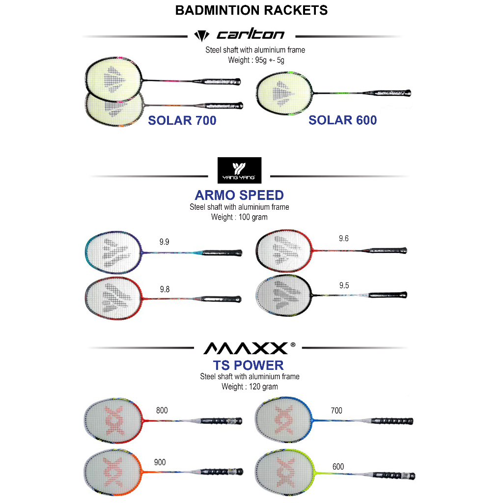 BADMINTON RACKETS CARLTON ARMO SPEED TS POWER | Shopee Philippines