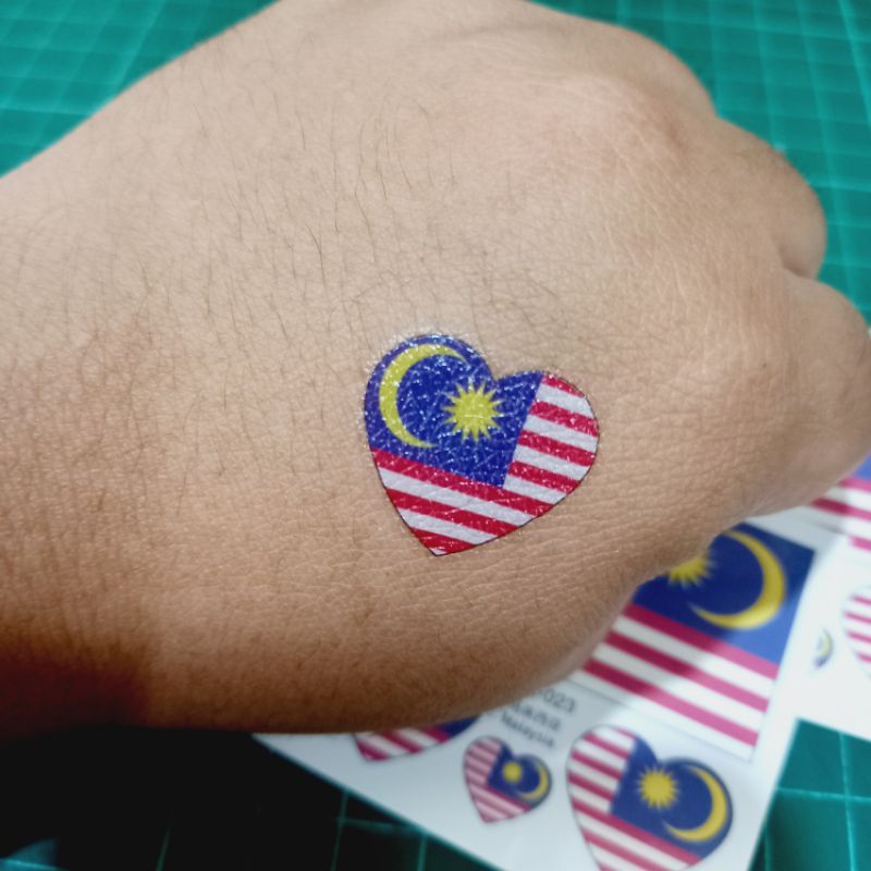 Merdeka/Bendera Instant/Temporary Tattoo Sticker | Shopee Philippines