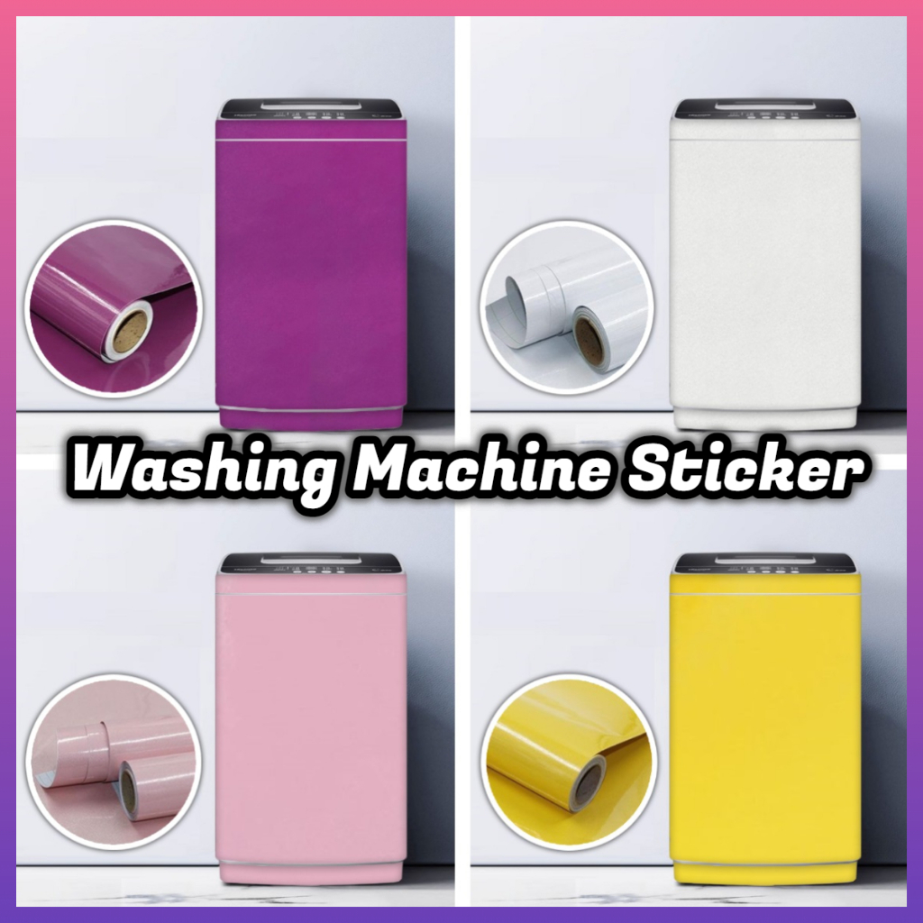 Sticker Mesin Basuh PVC Waterproof Washing Machine Sticker Kitchen ...