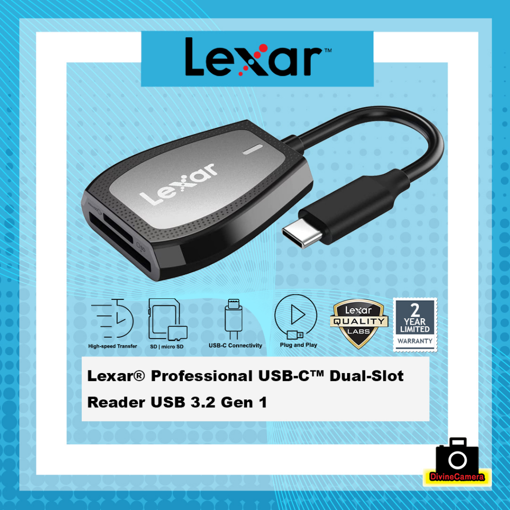 Lexar Professional USB-CTM Dual-Slot Reader USB 3.2 Gen 1 | Shopee ...