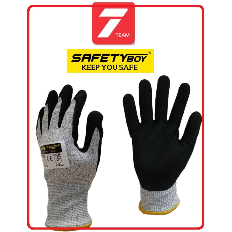 SafetyBoy Cut Resistant Gloves Level 5,PU palm glove, high cut ...
