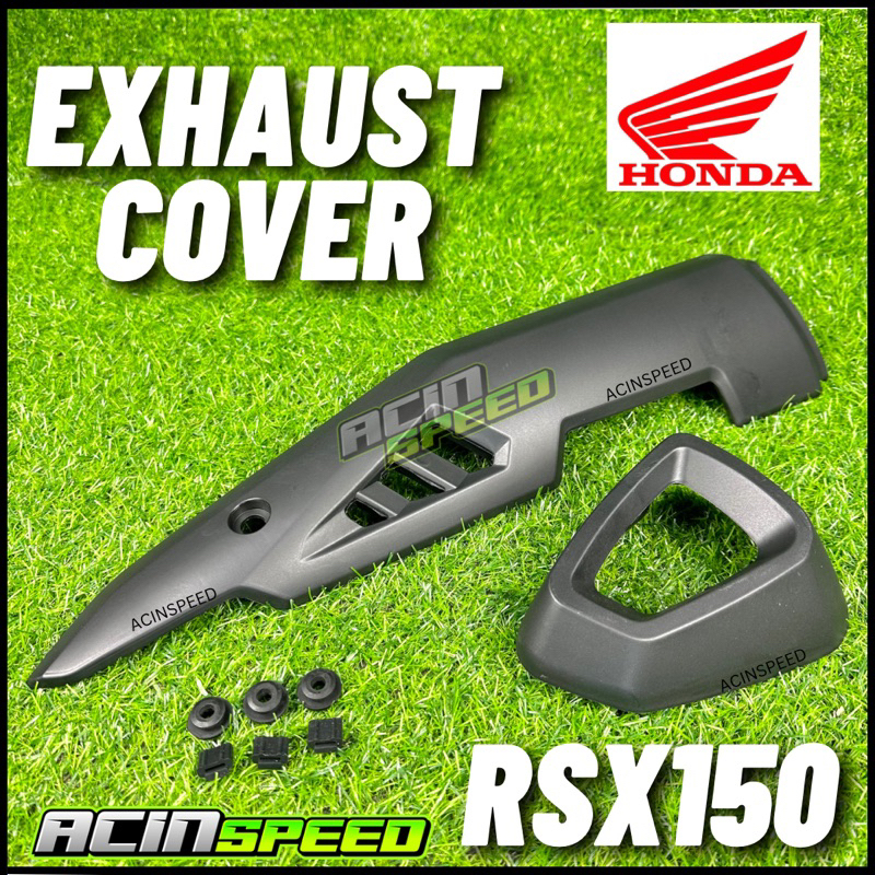 MUFFLER COVER HONDA RSX RS-X 150 MUFFLER END CAP BLACK / CARBON MUFFLER ...