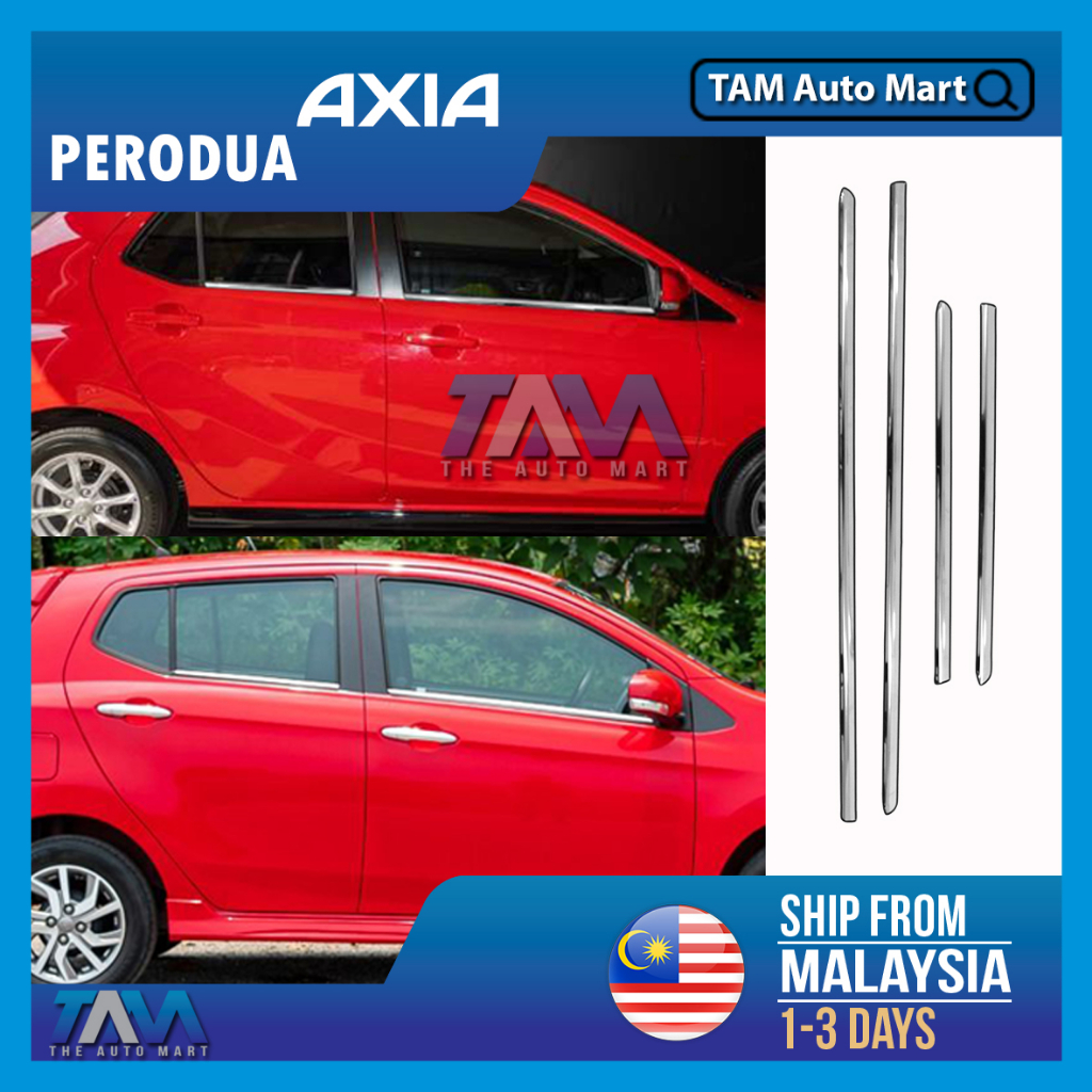 Perodua Axia 1st Gen / Axia 2nd Gen Chrome Lower Window Frame Cover ...
