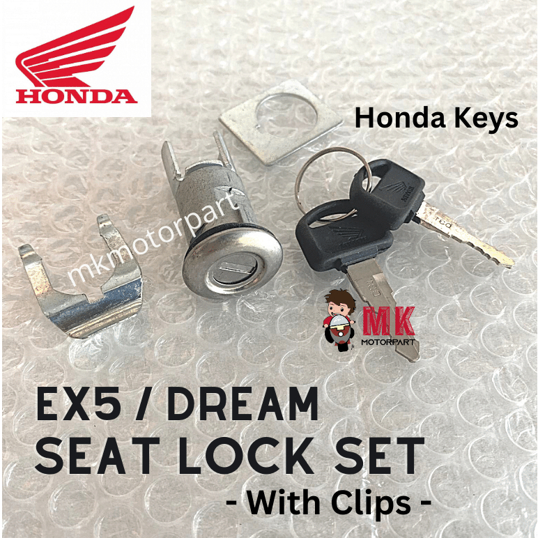 (Taiwan) SEAT LOCK Set With Clip Honda EX5 Dream Kunci Cushion Tempat ...