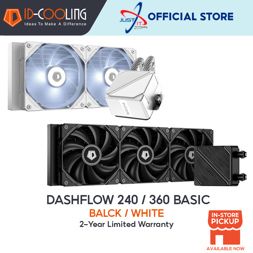 ID-COOLING DASHFLOW 240 / 360 BASIC Liquid Cooler (BLACK / WHITE) | Shopee Philippines