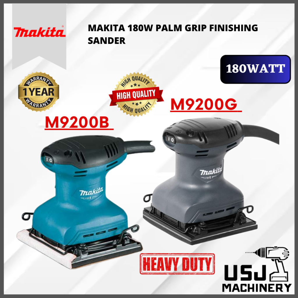 MAKITA 180W Palm Grip Finishing Sander - M9200B, M9200G - 1 Year ...