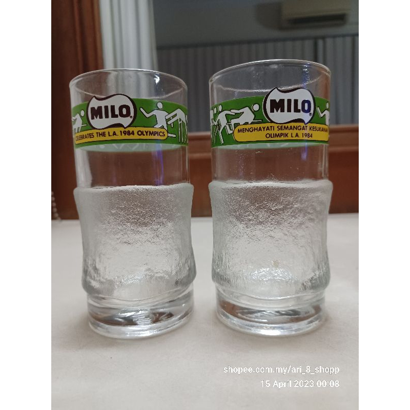 Vintage Milo Glass L.A. Olympics 1984 - English and Malay versions ...