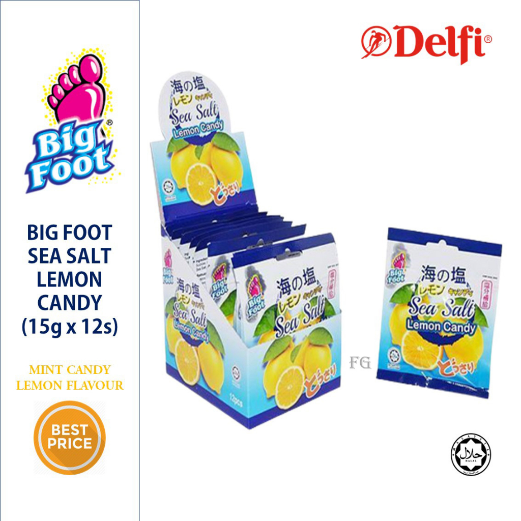 BIG FOOT SEA SALT LEMON CANDY (15gX12s) | Shopee Philippines
