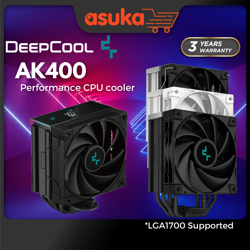 Deepcool AK400 Performance CPU Cooler (Digital Black White Zero Dark ...