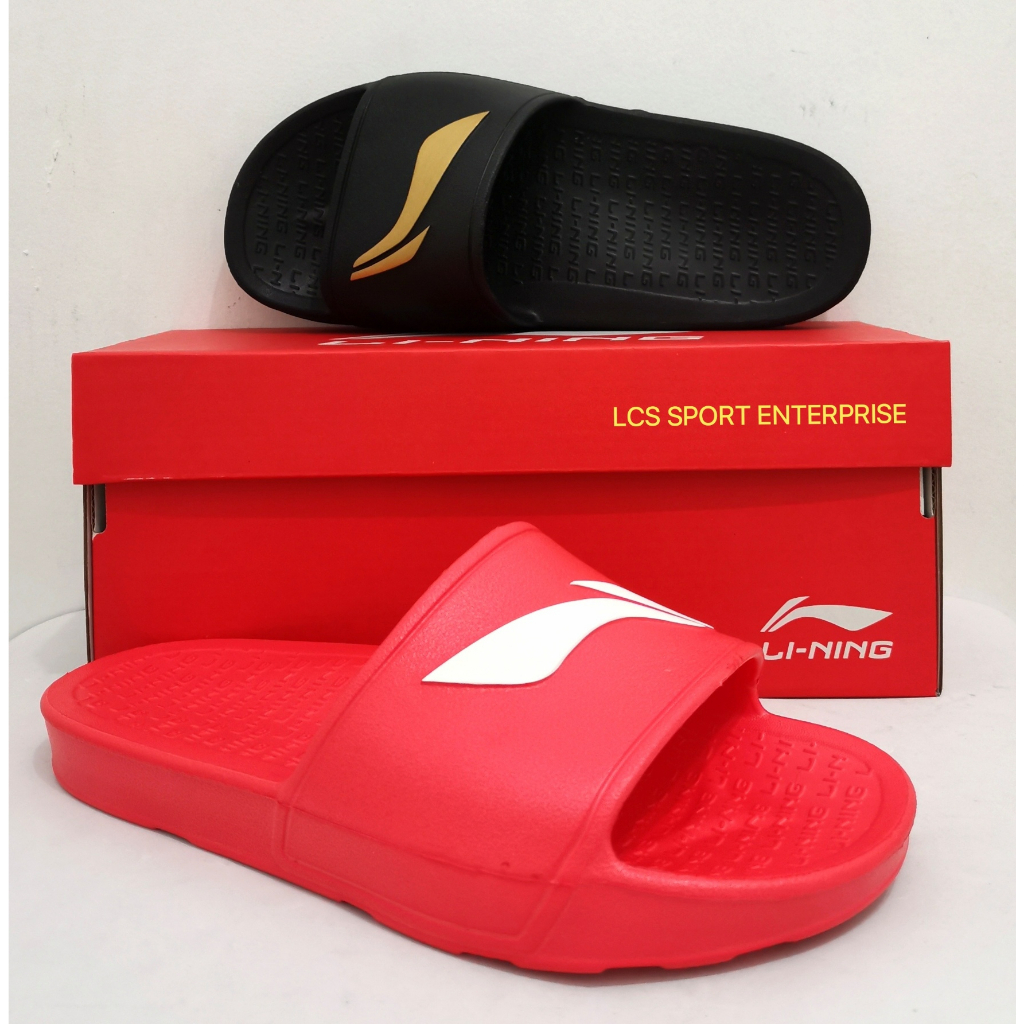 Li-Ning Slide Sandal AYCT001 Li-Ning Slipper | Shopee Philippines
