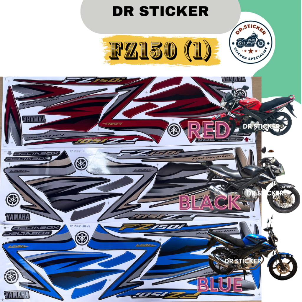 YAMAHA FZ150 i (1) STRIPE STICKER STIKER YAMAHA FZ150I FZ 150 LAMPU ...
