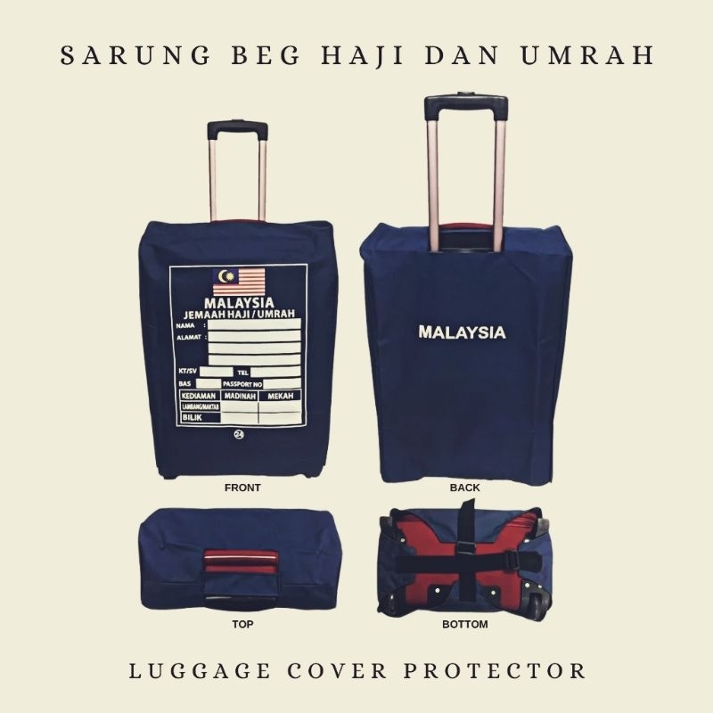 Sarung Beg Haji Umrah Tahan Lasak LUGGAGE PROTECTOR Beg Cover Material ...