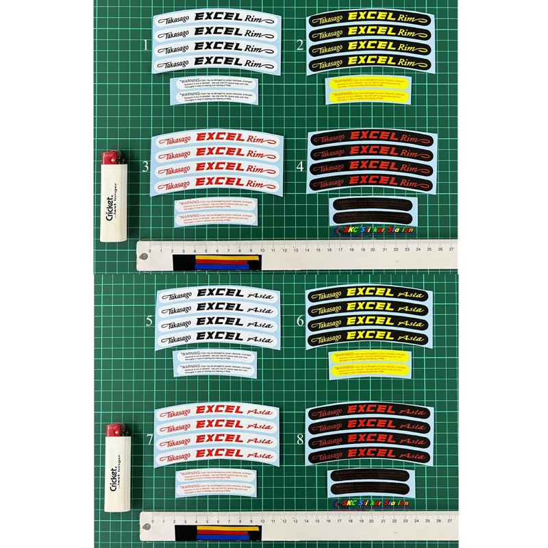 Sticker Rim Motor Takasago Excel Rim / Taksago Excel Asia (set with ...