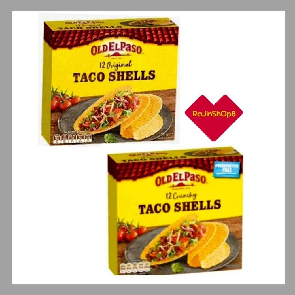 Old El Paso Taco Shells 12 Original , Box 135gm / Taco Shells Crunchy ...
