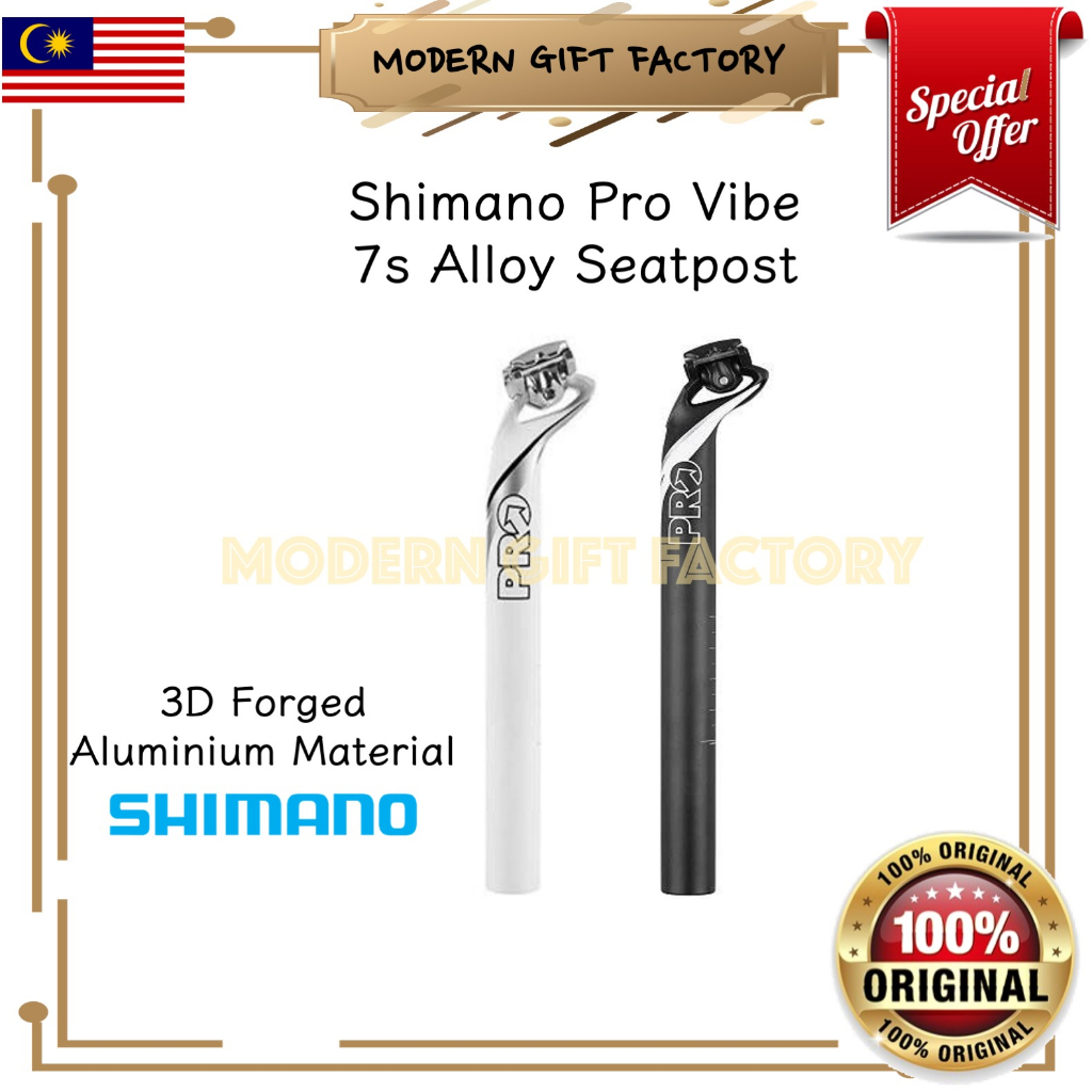 [ CLEARANCE M'sia Ship]SHIMANO Pro Vibe 7S Alloy Seatpost White Black ...