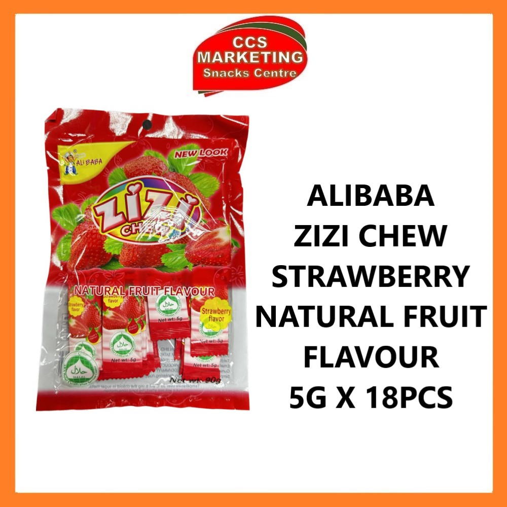 CCS Alibaba Zizi Chew Strawberry / Grape Natural Fruit Flavour ( 5g x ...