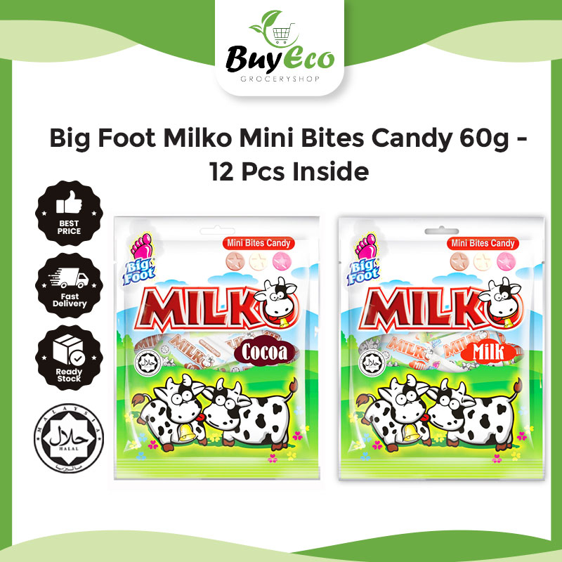 Big Foot Milko Mini Bites Candy 60g | Shopee Philippines