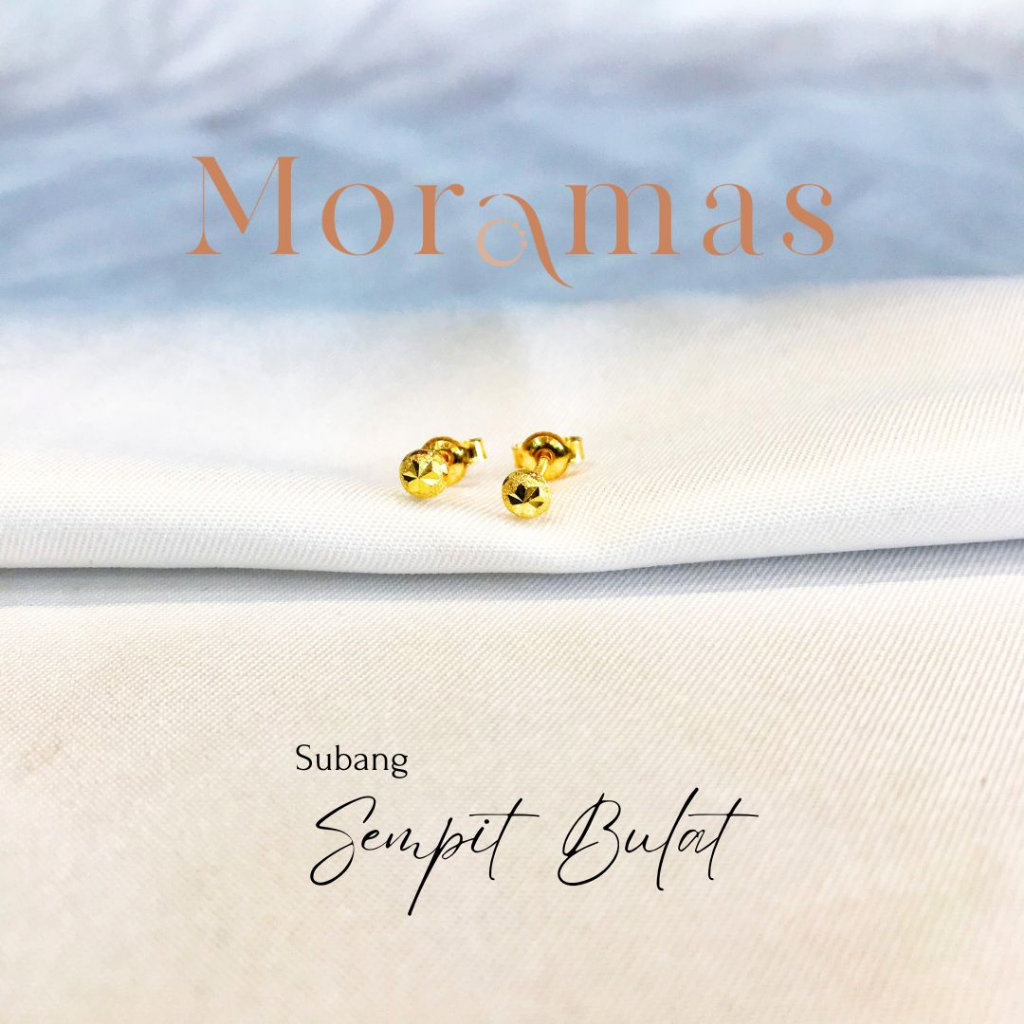 Moramas Stud Earrings 916 Gold/ Subang Paku Emas 916 (Budget/Bajet ...