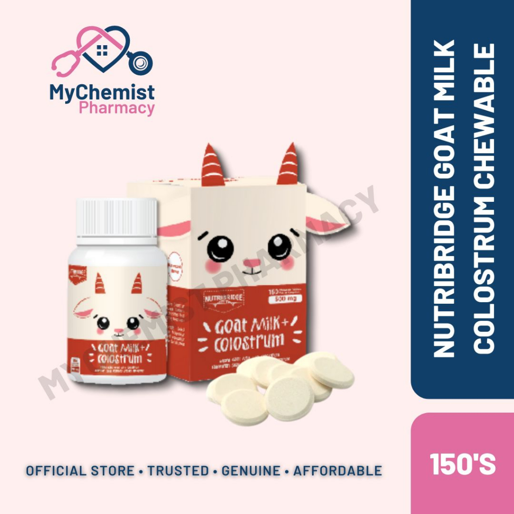 NUTRIBRIDGE Goat Milk + Colostrum 150's Chewable Tab children's healthy ...