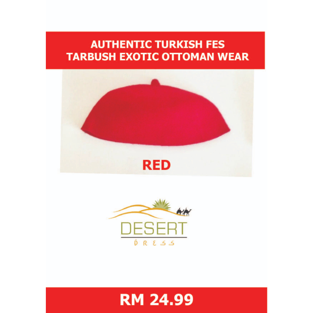 RED Color RAIHAN FEZ,AUTHENTIC FES TARBUSH EXOTIC OTTOMAN WEAR Tommy ...