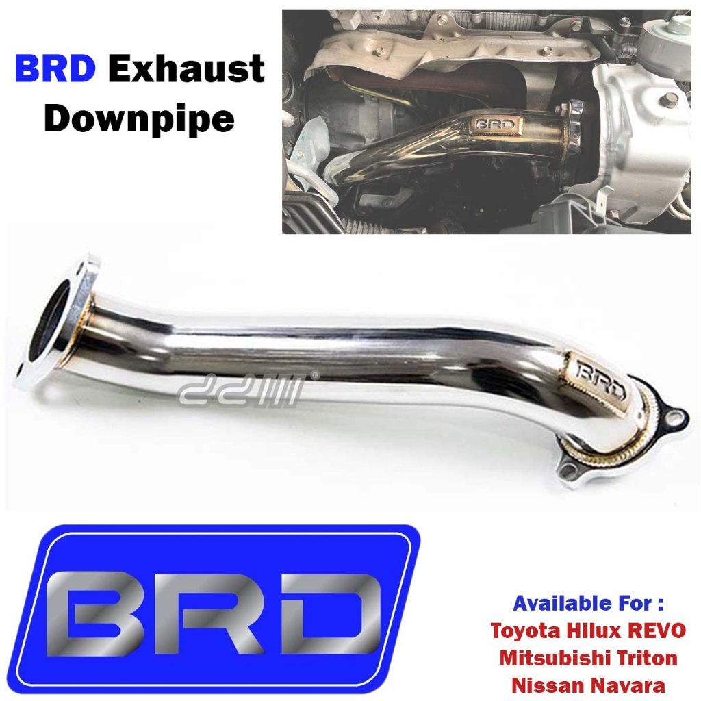 BRD Stainless Steel Downpipe Down Pipe Toyota Hilux REVO Isuzu Dmax ...