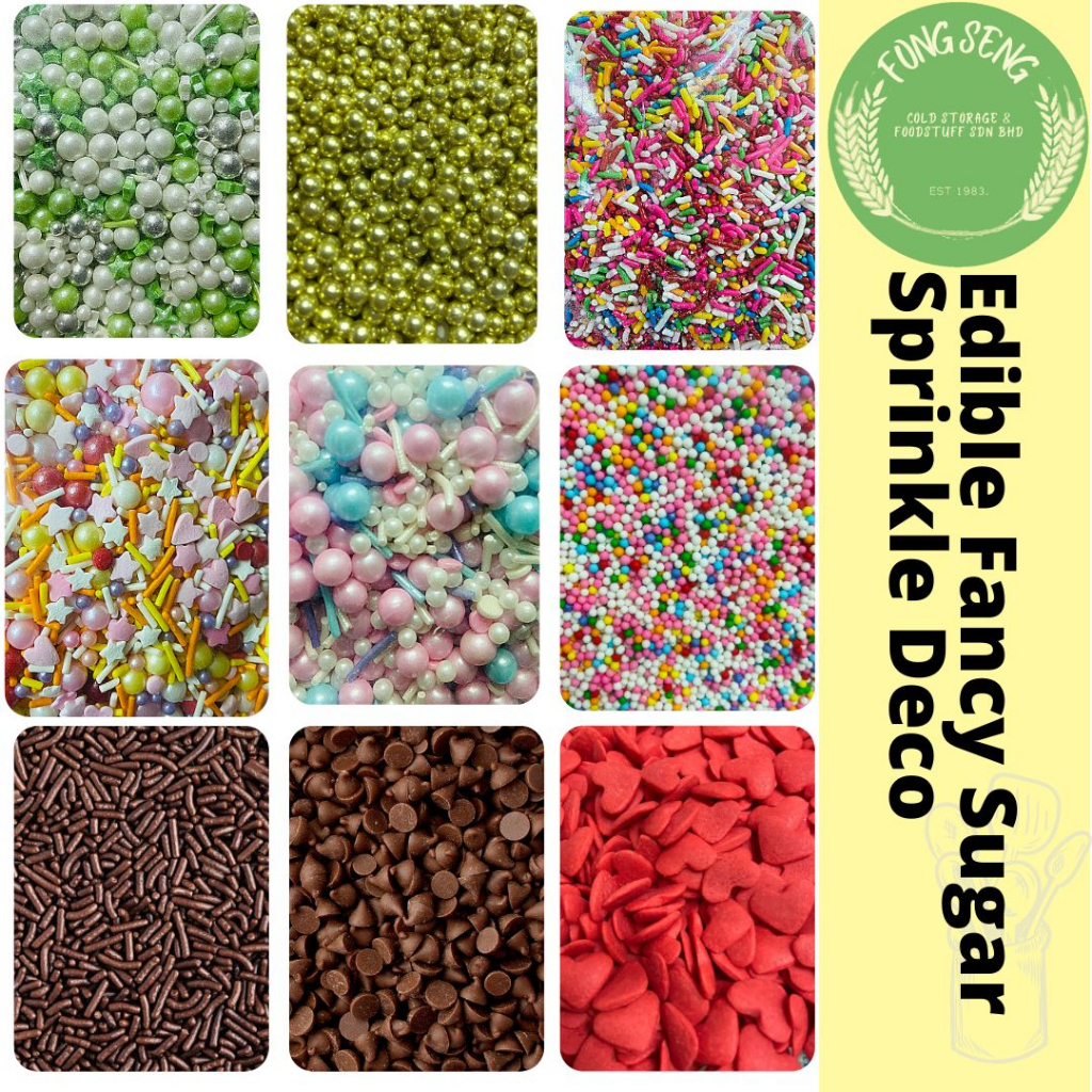 Edible Fancy Sugar & Chocolate Sprinkle 100gm (Sugar Sprinkle/Chocolate ...