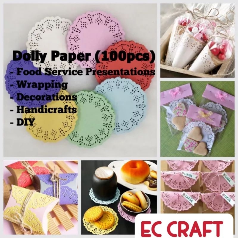 100PCS Doyleys Paper / Dolly Paper / Doily Paper新年饼/DIY/Handicraft手工制作 ...