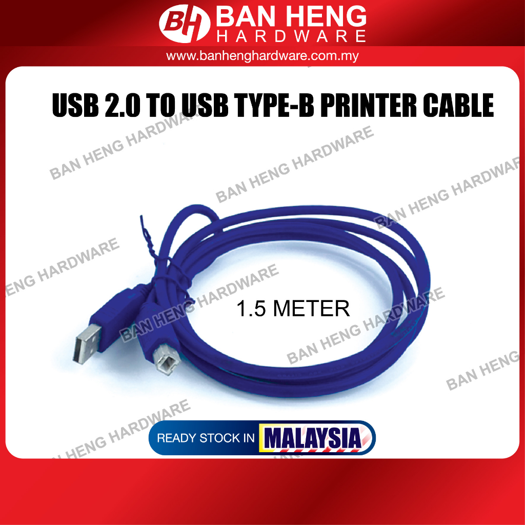 USB 2.0 CABLE 1.5M PRINTER | Shopee Philippines