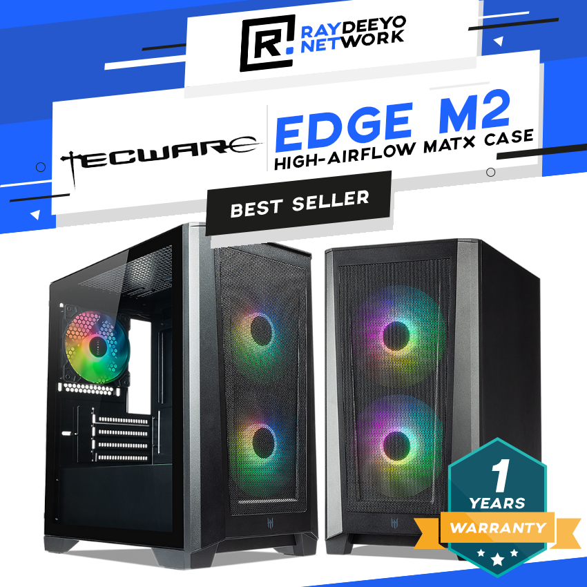 Tecware Edge M2 TG ARGB MATX Case [High Airflow/Compact Design ...