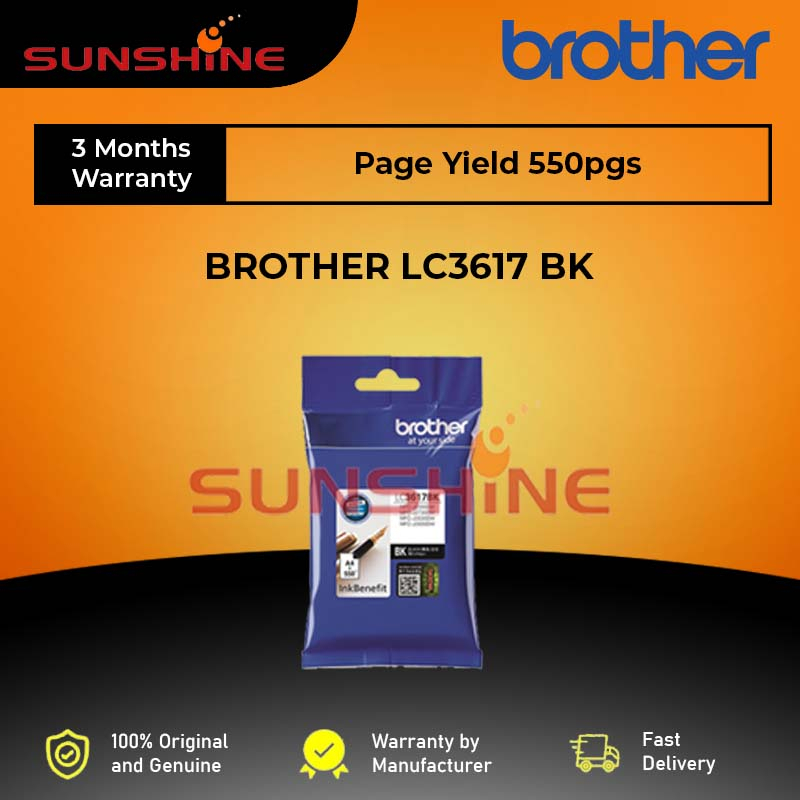 Brother LC3617 Ink (BKCMY) Mfc-J2330/J2730dw/J3530dw/J3930dw / lc3619 ...