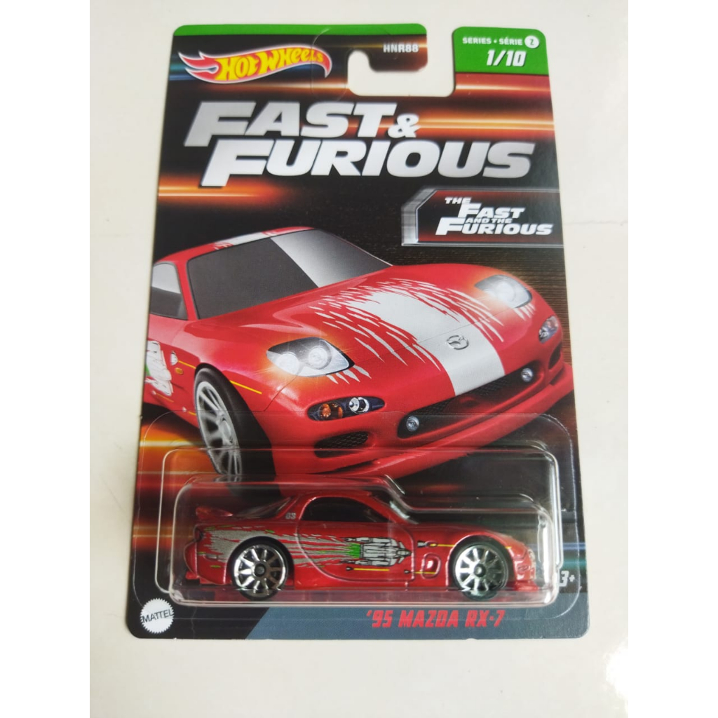 Hot Wheels Mainline Series 2023 Fast & Furious '95 Mazda RX7 Red ...