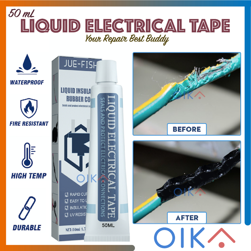 30mL Liquid Insulating Tape Repair Rubber Electrical Wire Cable Coat ...