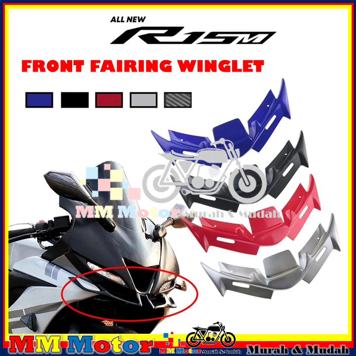 YAMAHA YZF R15M R15 V4 FRONT FAIRING COVER AERODYNAMIC RACING WINGLET ...