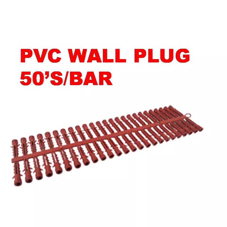 PVC WALL PLUG 50‘S/BAR RED COLOUR | Shopee Philippines