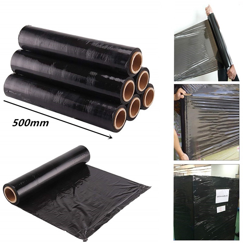 Stretch Film Transparent /Black Micron Core Packaging Pallet Packaging ...
