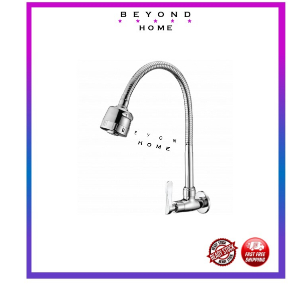 Kitchen Faucet Flexible Hose 360 Swivel Sensor Sink Wall Tap Wall ...