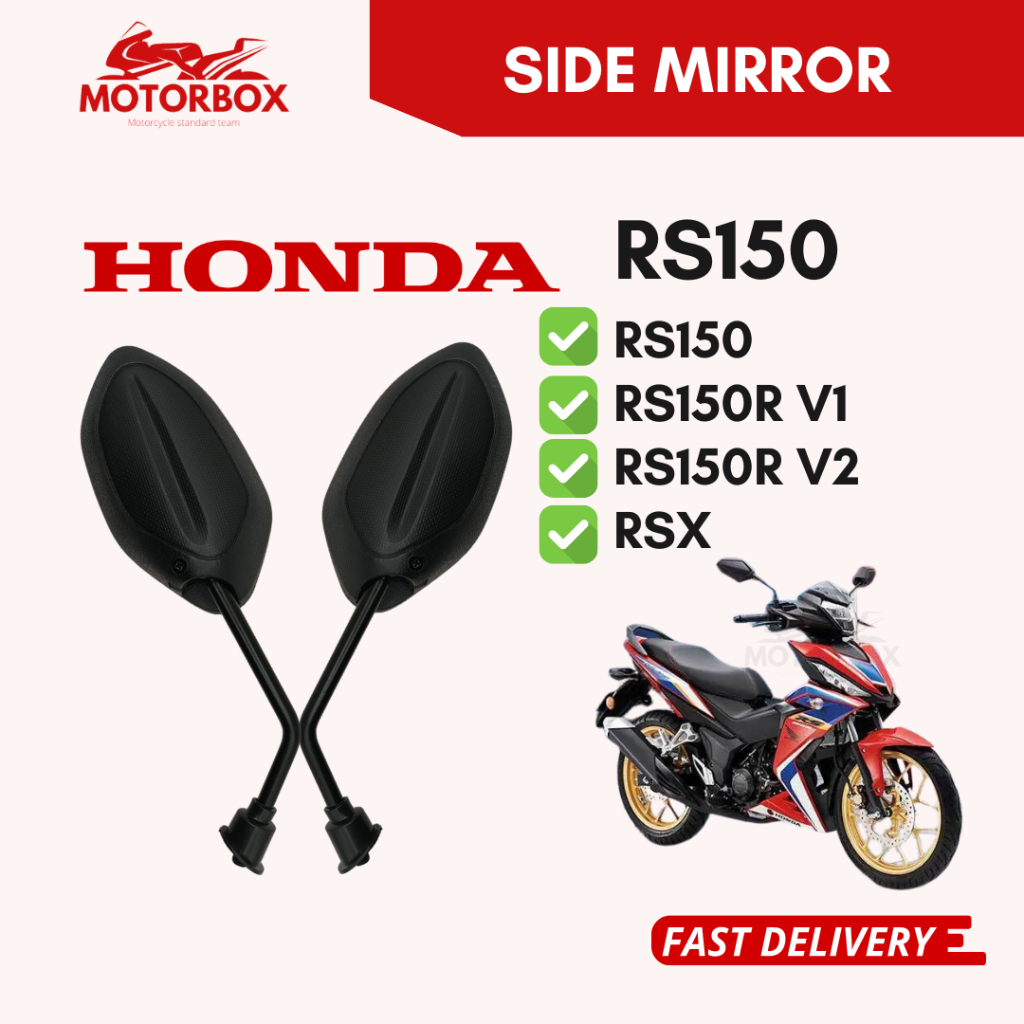 HONDA RS150 R V1 V2 SIDE MIRROR MOTOR CERMIN SISI TEPI RS150R RSX RS-X ...