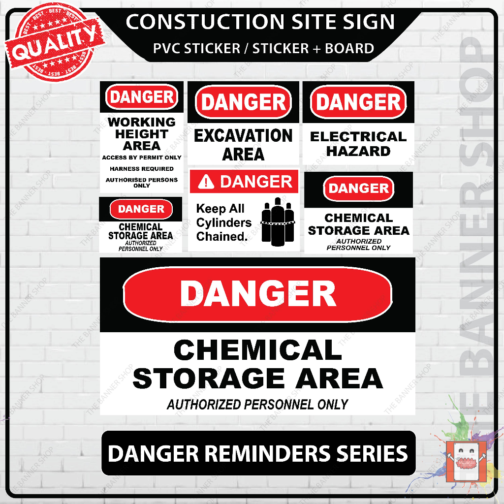 Chemical Storage Area Warning Signage Authorised Personnel Only ...