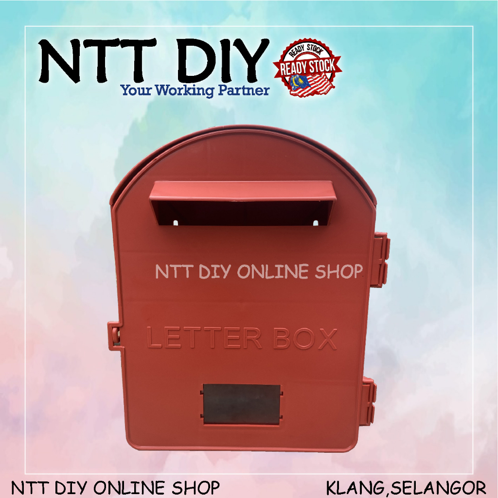 NTT DIY Red PVC Post Letter Box Red Plastic Mail Box | Shopee Philippines