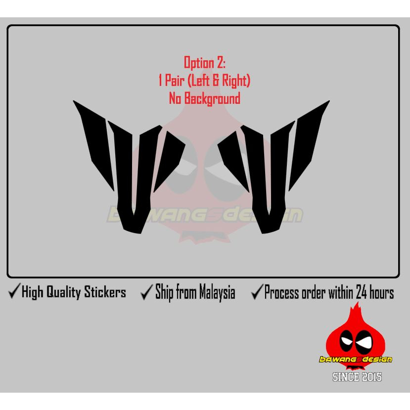 Yamaha MT15 Logo Tank Sticker (1 side only, left/right) | Shopee ...