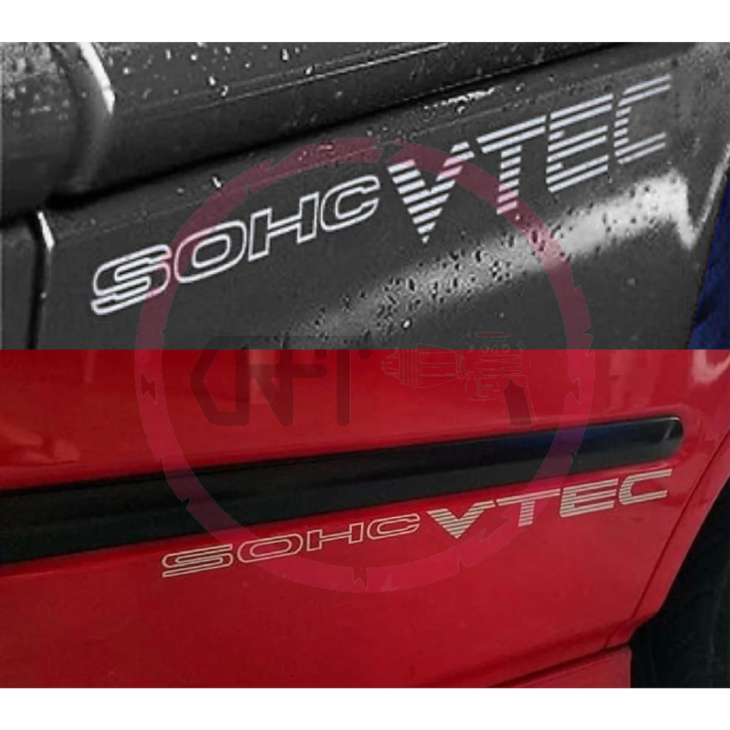 CFS582 VTEC sohc honda (2pcs) Stiker Sticker Vinyl Decal Stripes Cermin ...