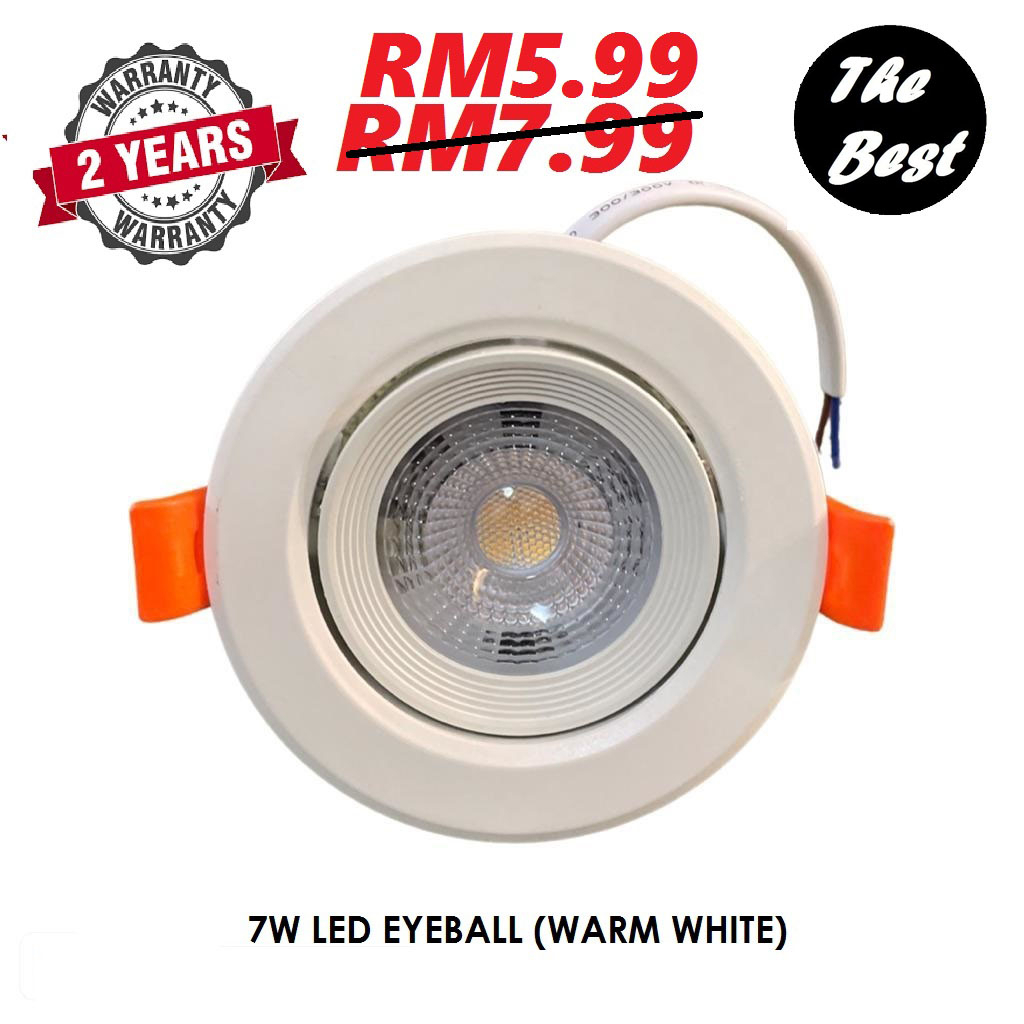LED Eyeball 7W Recessed Downlight Room Ceiling Lights Down Light ...