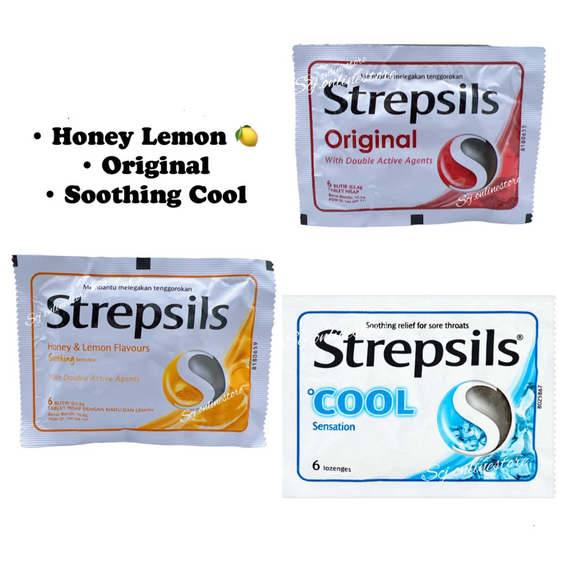 Strepsils Sore Throat Lozenges Honey Lemon / / Soothing Cooling (15.6g ...