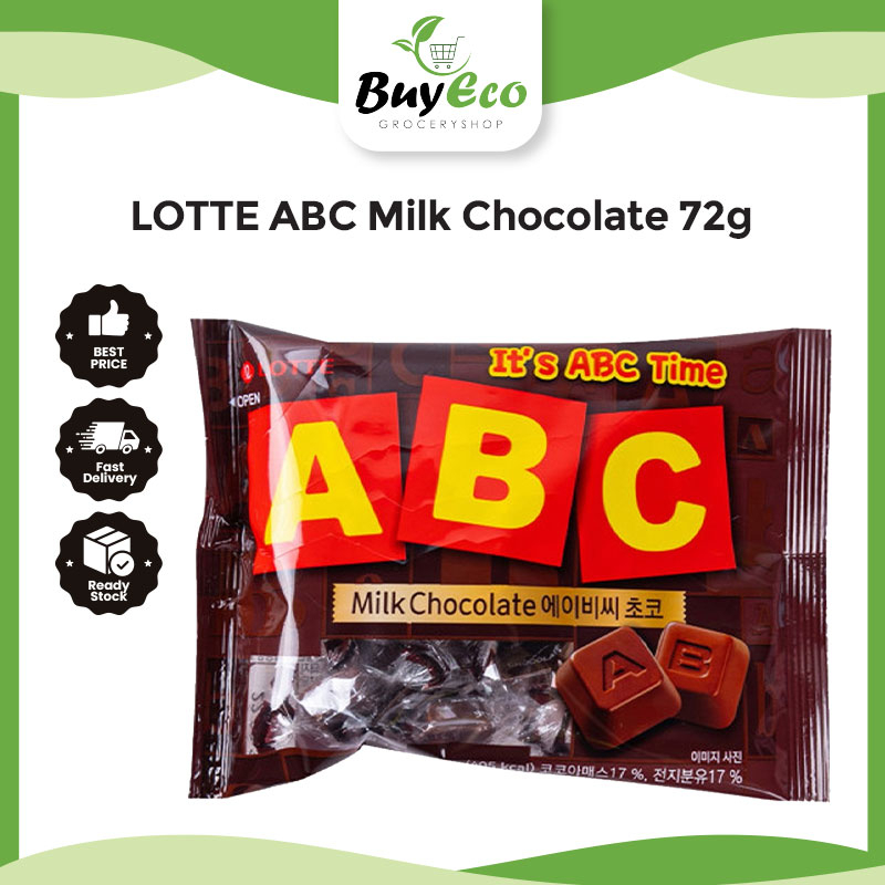 LOTTE ABC Milk Chocolate 72g | Shopee Philippines