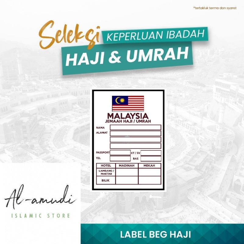 Selection Of Hajj & Umrah Worship Needs Labels For Hajj Bags | Shopee ...
