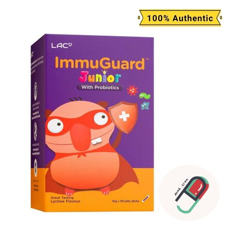 LAC Junior ImmuGuard Junior With Probiotics Jelly Sticks (15g x 30 Pcs ...